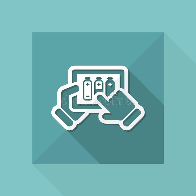 Tablet battery concept stock vector. Illustration of alkaline - 119146256