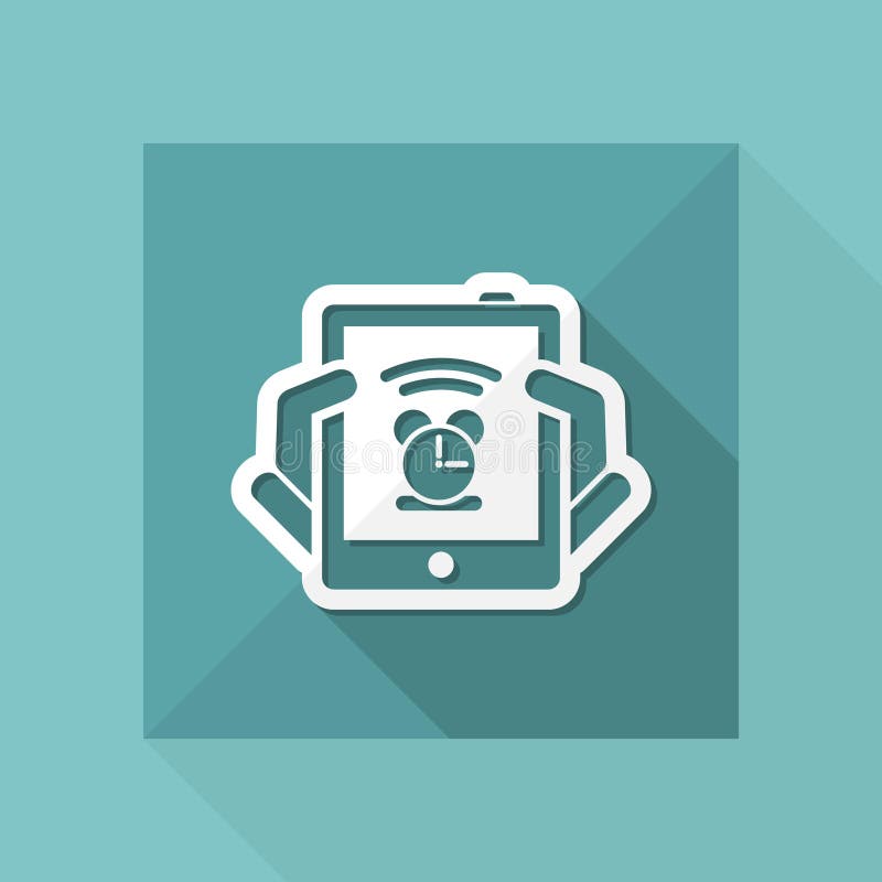 Tablet clock icon stock vector. Illustration of smart - 119146482