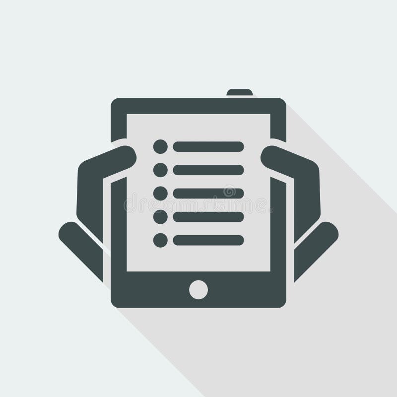 Tablet list icon stock vector. Illustration of file - 117818441