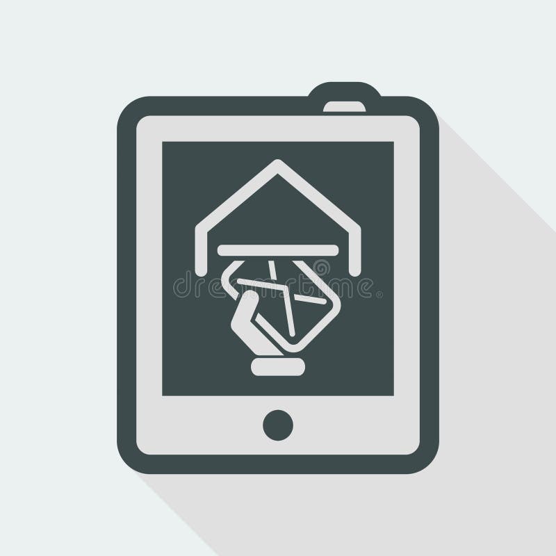 Tablet message icon stock vector. Illustration of message - 117821144