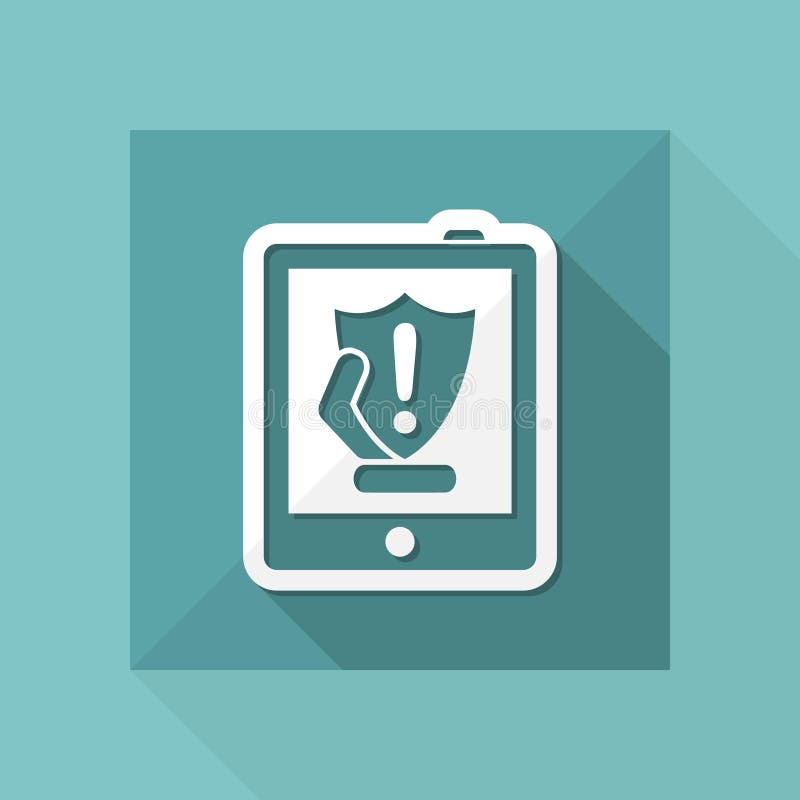 Tablet safety stock vector. Illustration of defend, button - 119147275