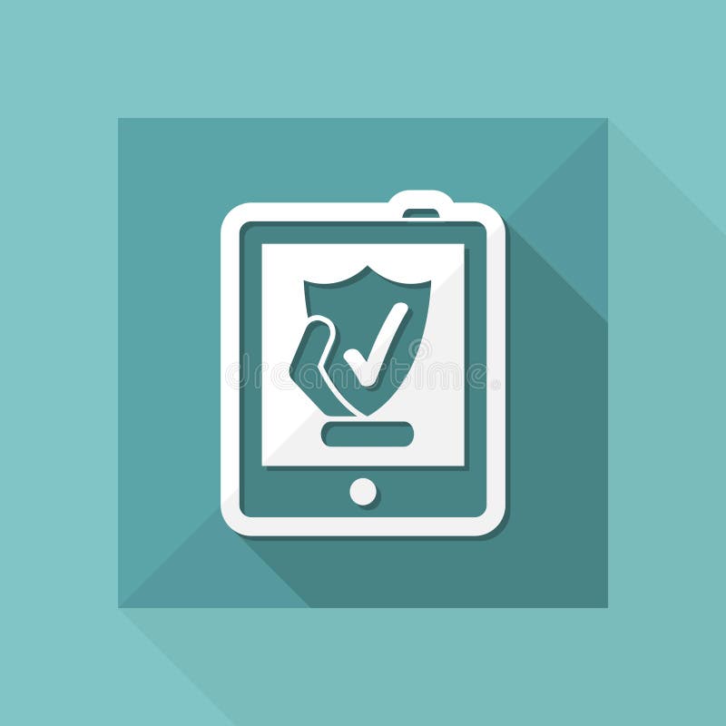 Tablet safety stock vector. Illustration of guard, encryption - 119147365