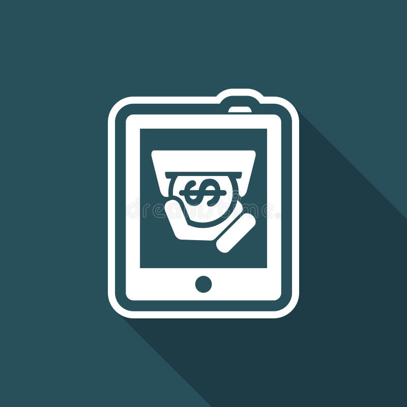 Tablet store icon stock vector. Illustration of cost - 118519736