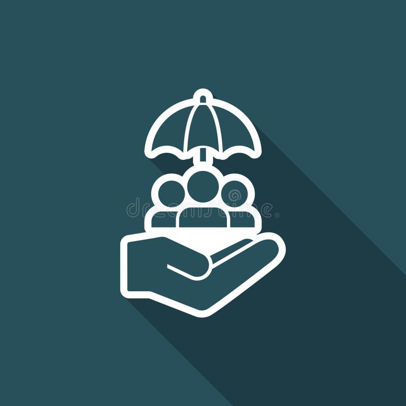 Team Protection - Minimal Vector Icon Stock Vector - Illustration of ...