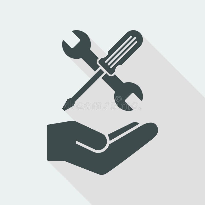 Technical Assistance Flat Icon Stock Vector - Illustration of internet ...