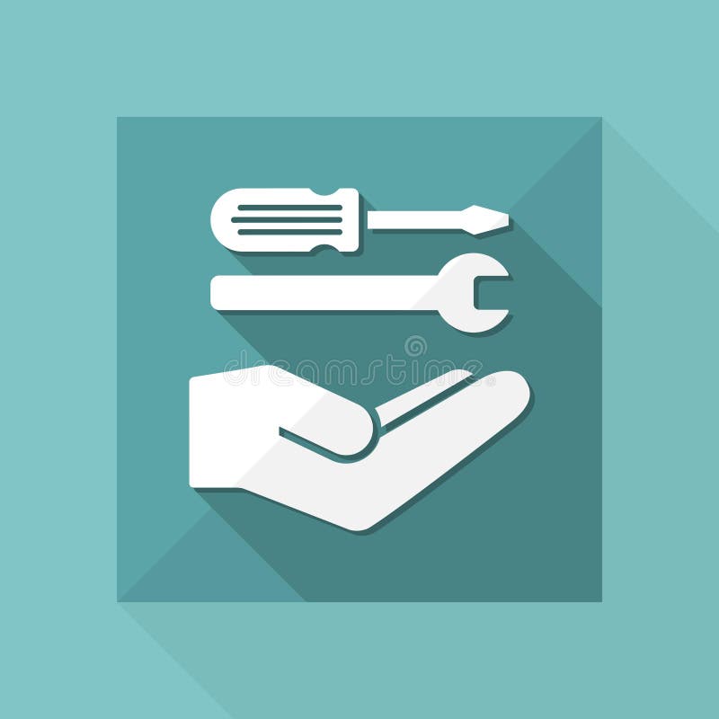 Technical Assistance Flat Icon Stock Vector - Illustration of service ...
