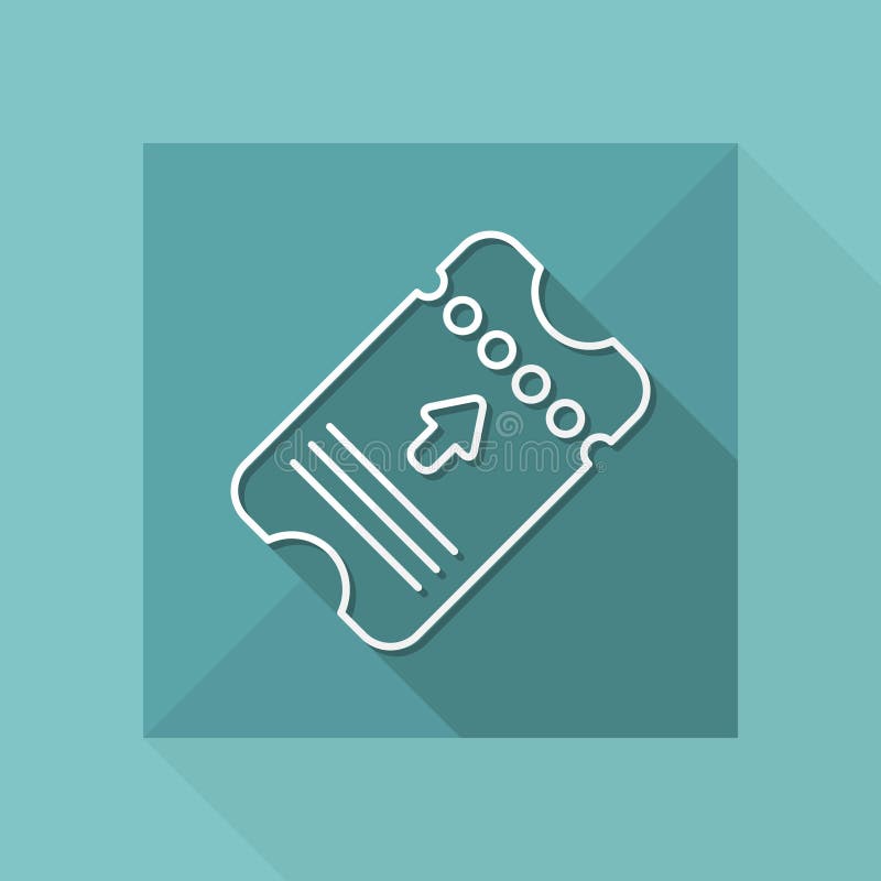 Ticket icon - Thin series stock illustration. Illustration of ...