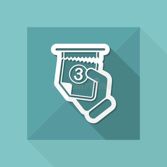 Ticket queue icon stock vector. Illustration of concept - 119146838