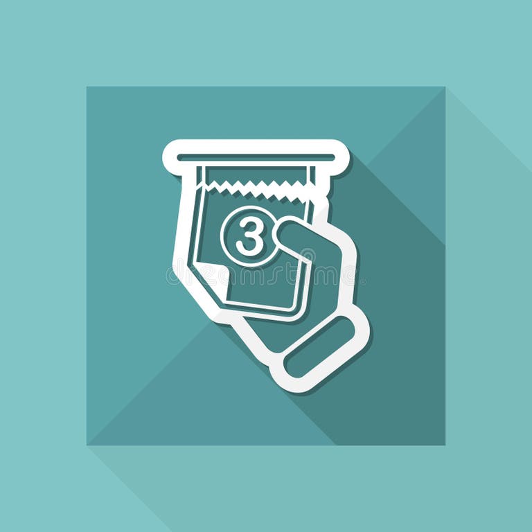 Ticket queue icon stock vector. Illustration of concept - 119146838