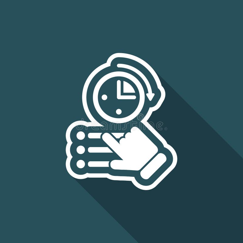 Time for test stock vector. Illustration of button, lines - 119144867