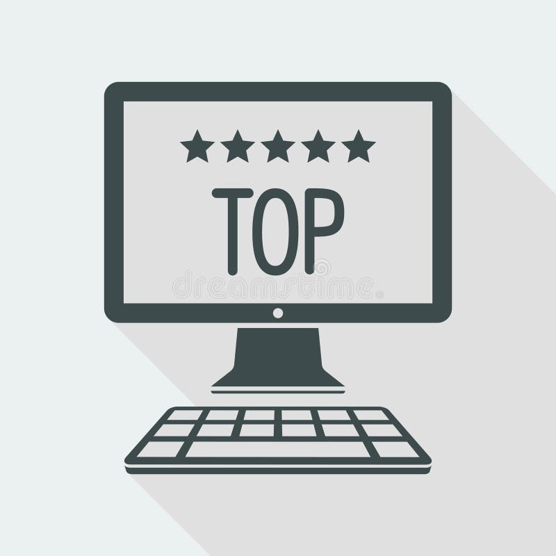 Top Rating - Vector Icon for Computer Website or Application Stock ...