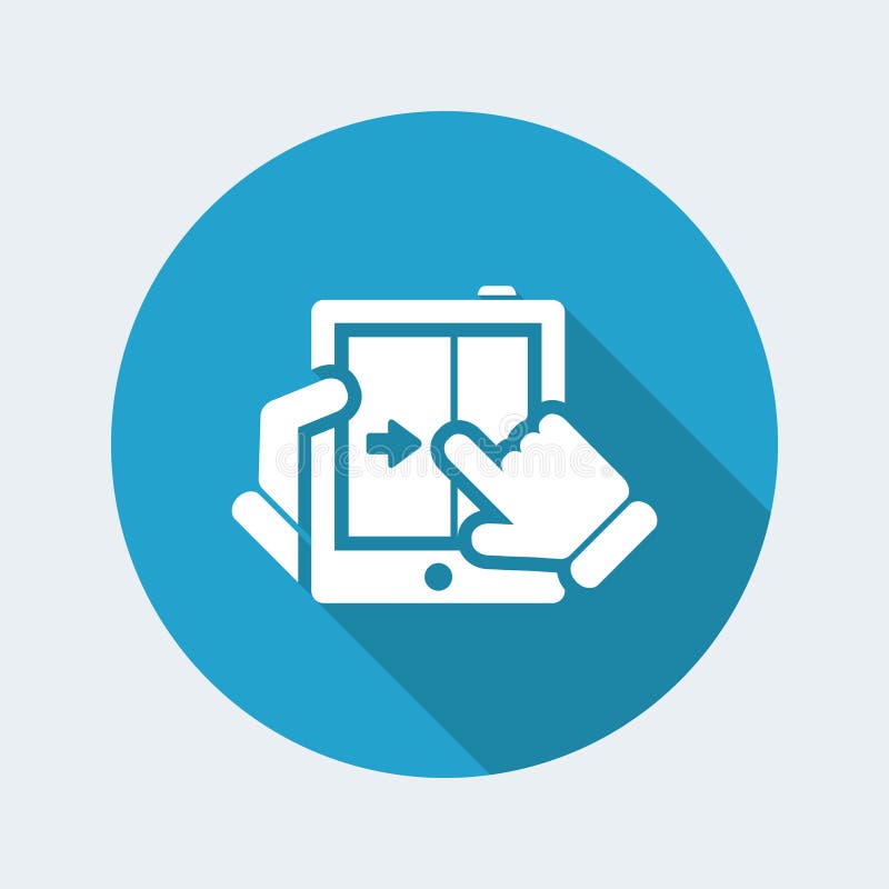 Touchscreen sliding icon stock vector. Illustration of cellphone - 96396423