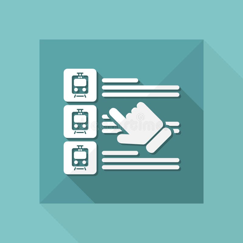 Train ticket booking stock vector. Illustration of solutions - 119144106