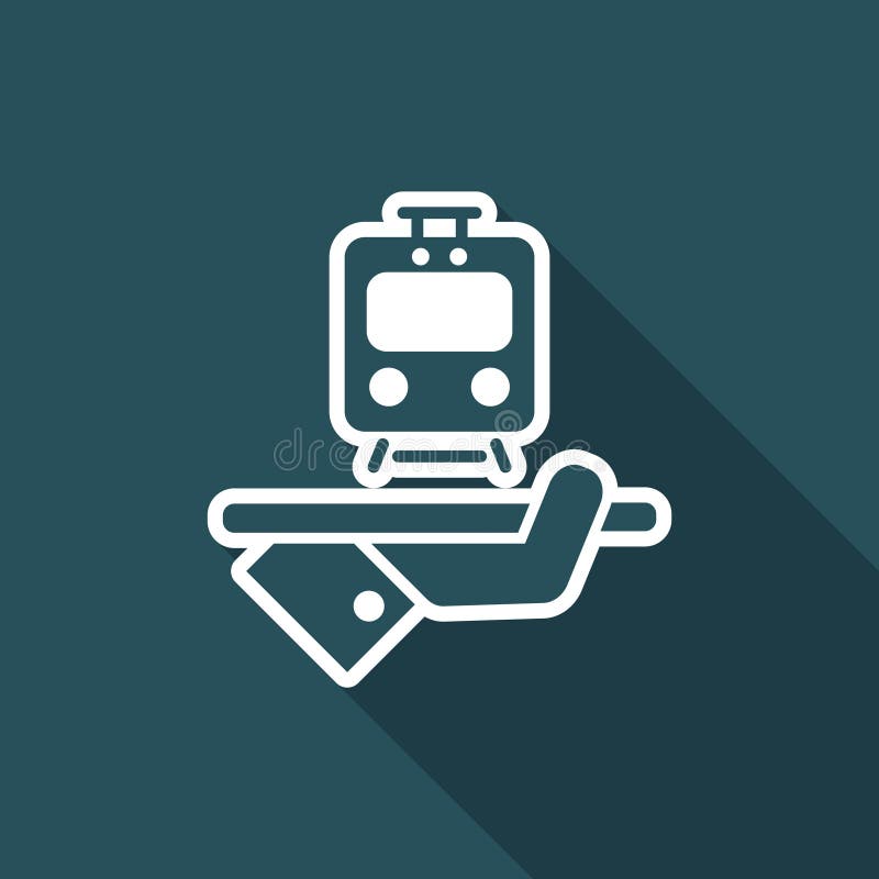 Train Travel Booking Agency Website - Vector Flat Icon Stock Vector ...