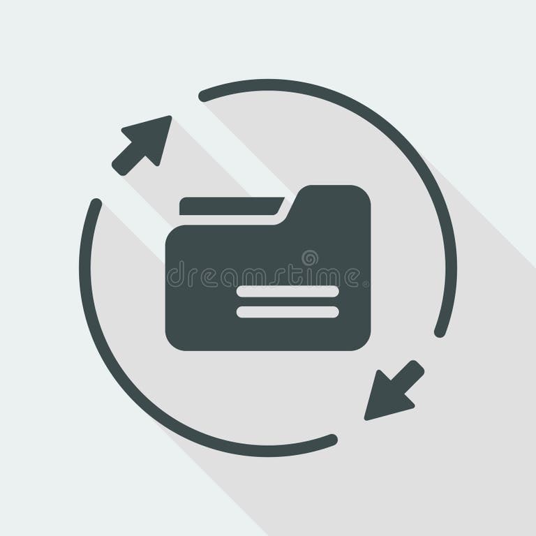 Update Folder - Flat Minimal Icon Stock Vector - Illustration of ...