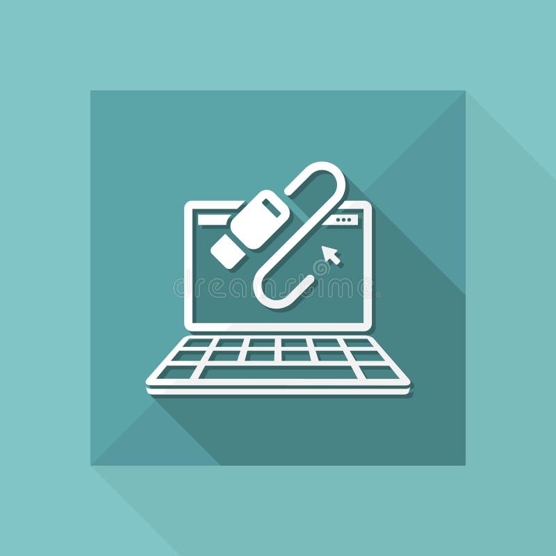 Usb Data Transfer - Flat Minimal Icon Stock Vector - Illustration of ...