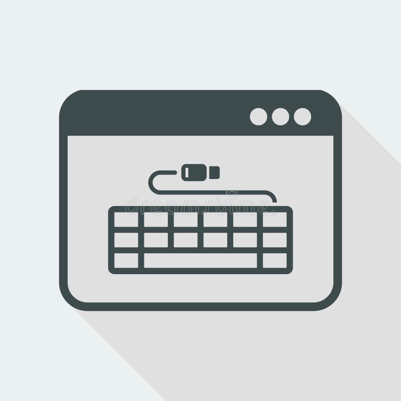 Usb Keyboard Application - Vector Flat Minimal Icon Stock Vector ...