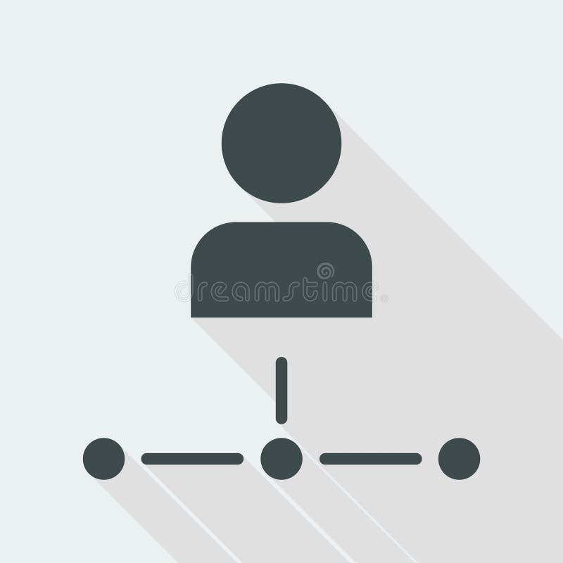 User Network - Flat Minimal Icon Stock Vector - Illustration of single ...