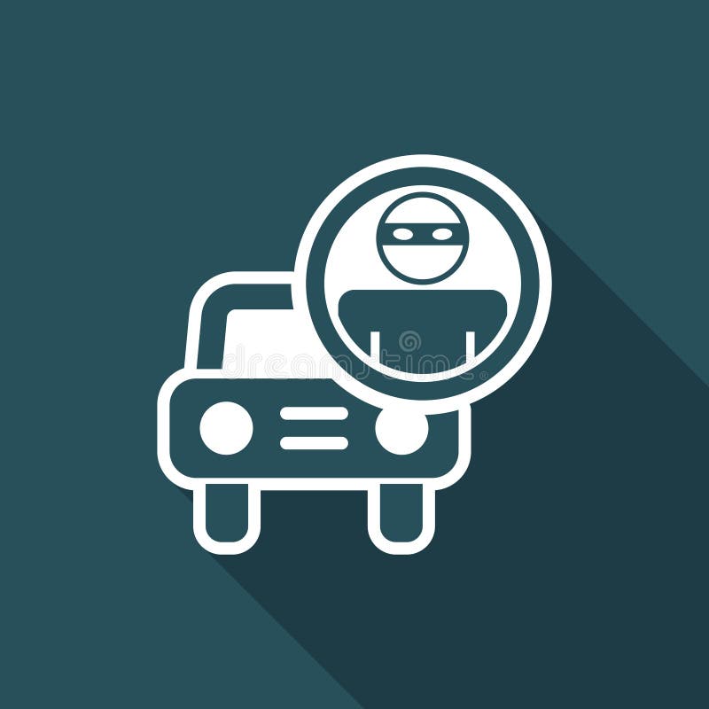Vector Illustration of Car S Thief Single Isolated Icon Stock Vector ...