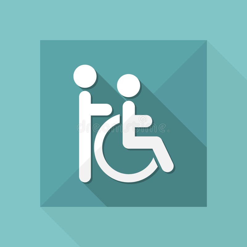 Vector Illustration of Handicap Assistance Icon Stock Vector ...