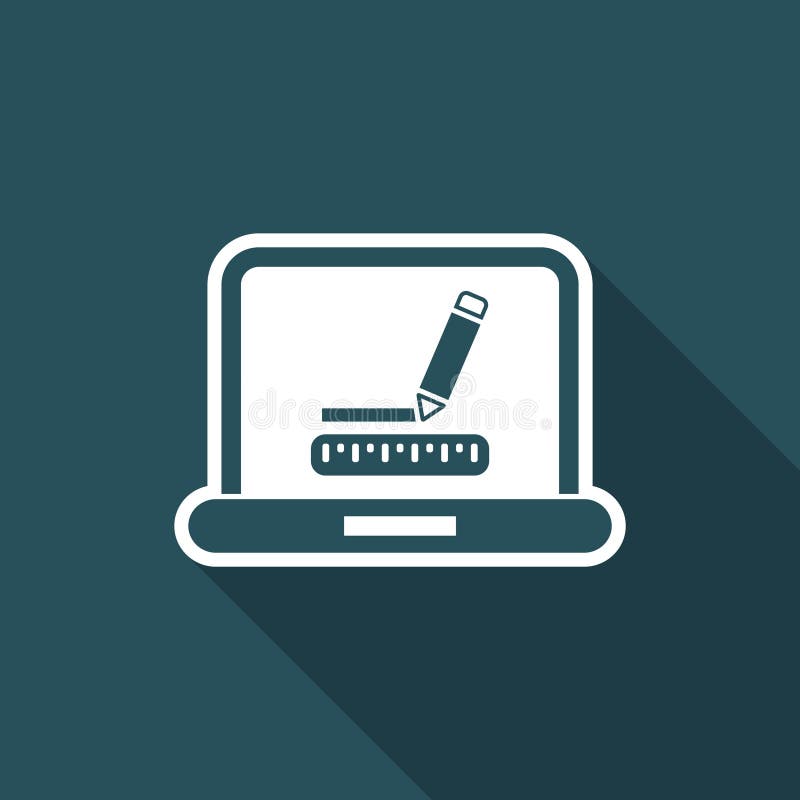 Vector Illustration of Single Isolated Computer Design Icon Stock ...