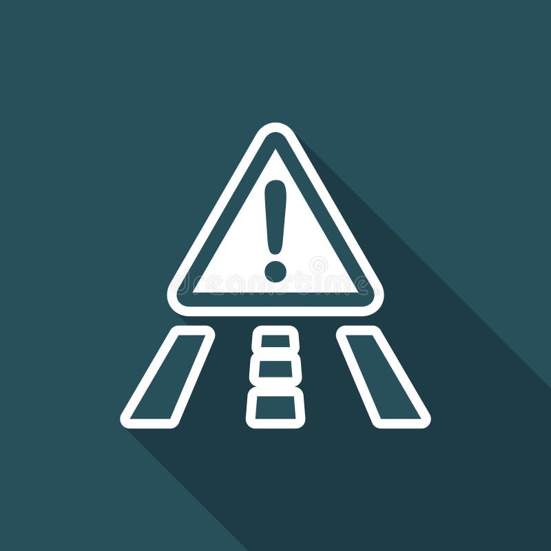 Vector Illustration of Single Isolated Danger Road Icon Stock Vector ...