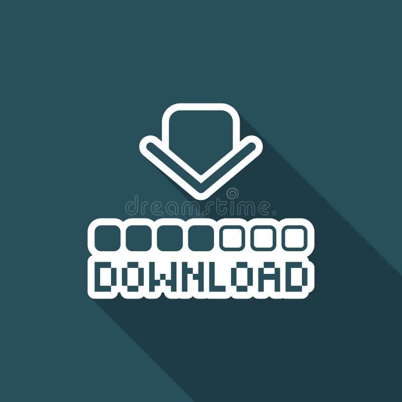 Vector Illustration of Single Isolated Download Icon Stock Vector ...