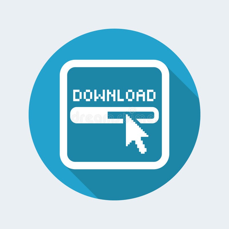 Vector Illustration of Single Isolated Download Icon Stock Vector ...