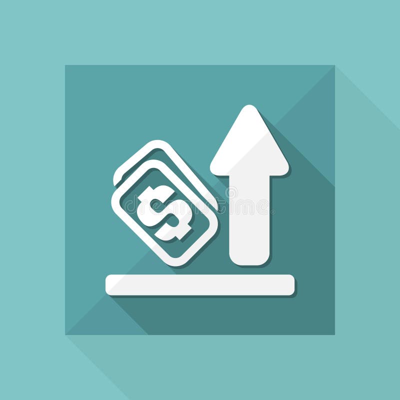 Vector Illustration of Single Isolated Earning Increase Icon Stock ...