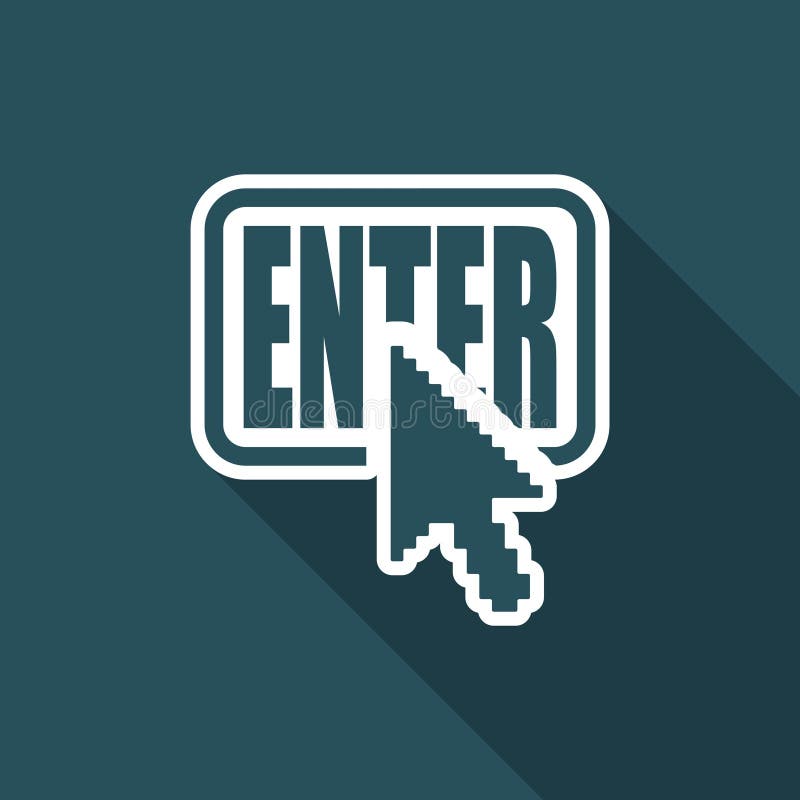 Vector Illustration of Single Isolated Enter Icon Stock Vector ...