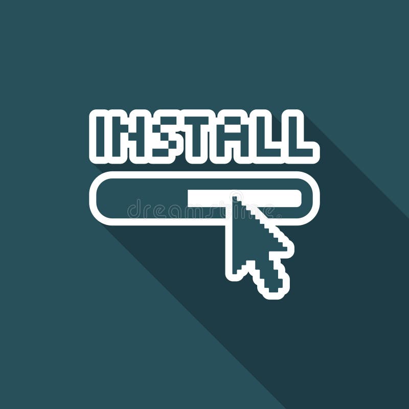 Pc install icon stock vector. Illustration of maintenance - 118516023