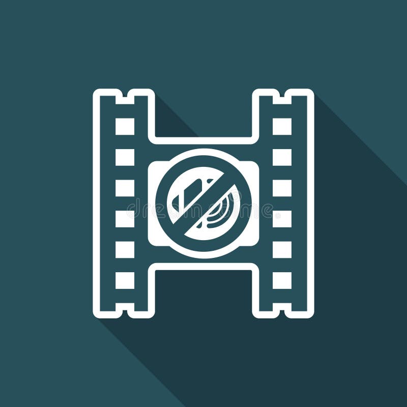 Vector Illustration of Single Isolated Mute Video Icon Stock Vector ...