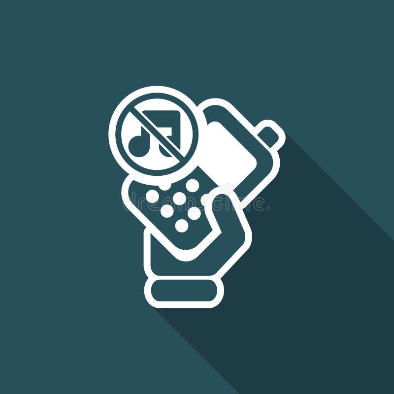 Vector Illustration of Single Isolated Mute Phone Icon Stock Vector ...