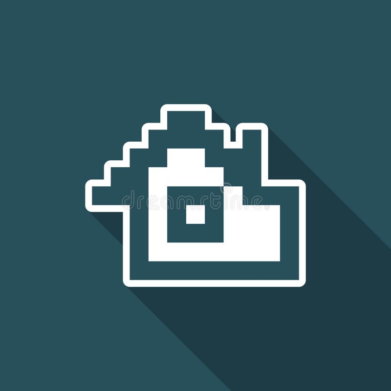 Vector Illustration of Single Isolated Pixel Pc Icon Stock Vector ...