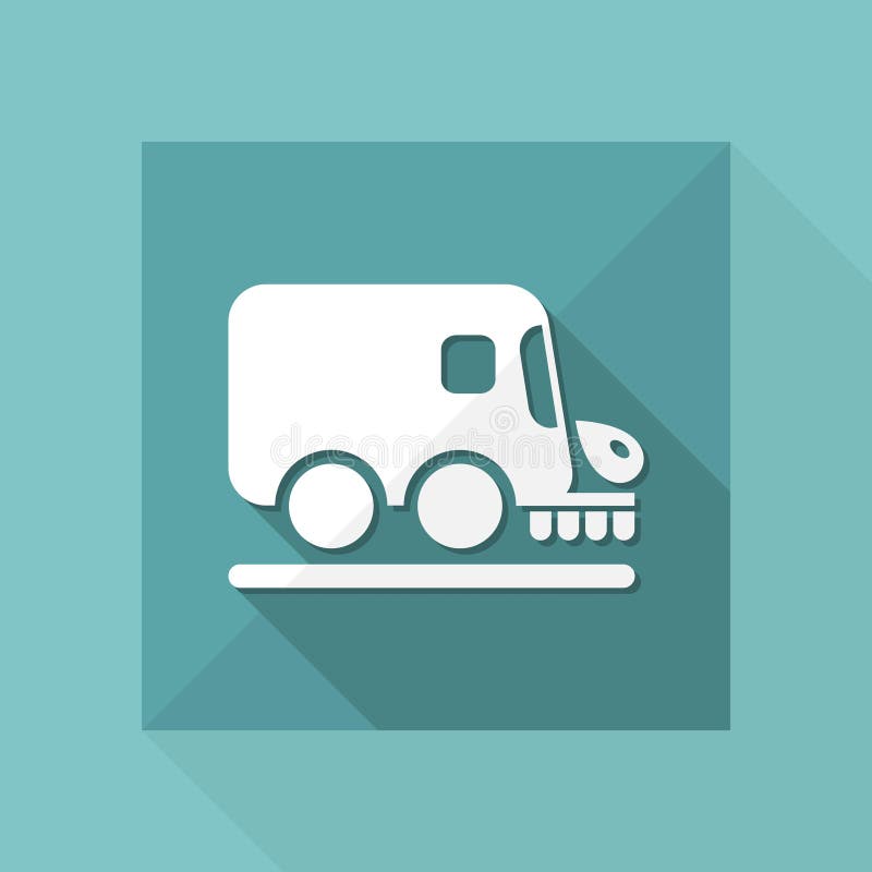 Vector Illustration of Single Isolated Road Cleaner Icon Stock Vector ...
