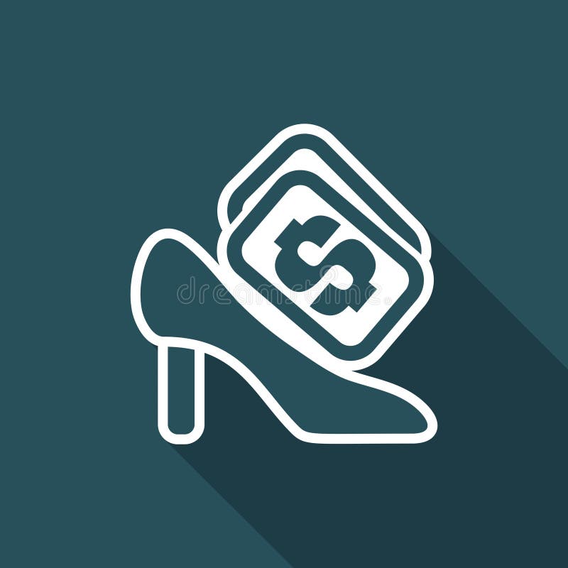 Shoe sale icon stock vector. Illustration of sale, single - 96394870