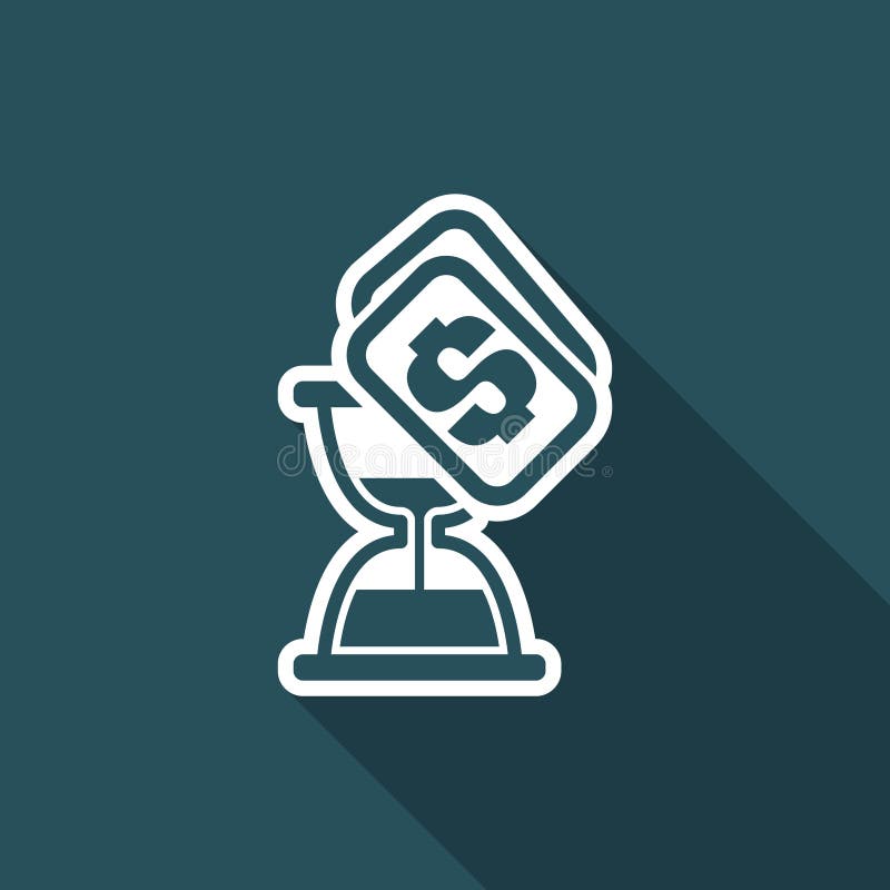 Time cost icon stock vector. Illustration of cost, isolated - 96395045