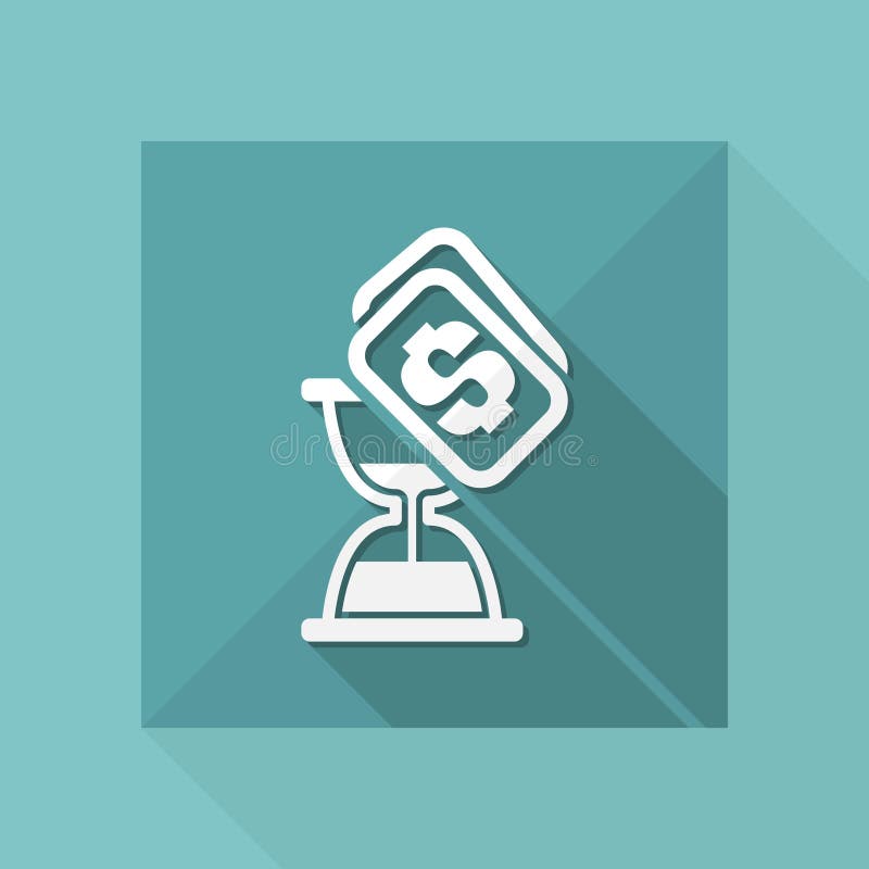 Vector Illustration of Single Isolated Time Cost Icon Stock Vector ...