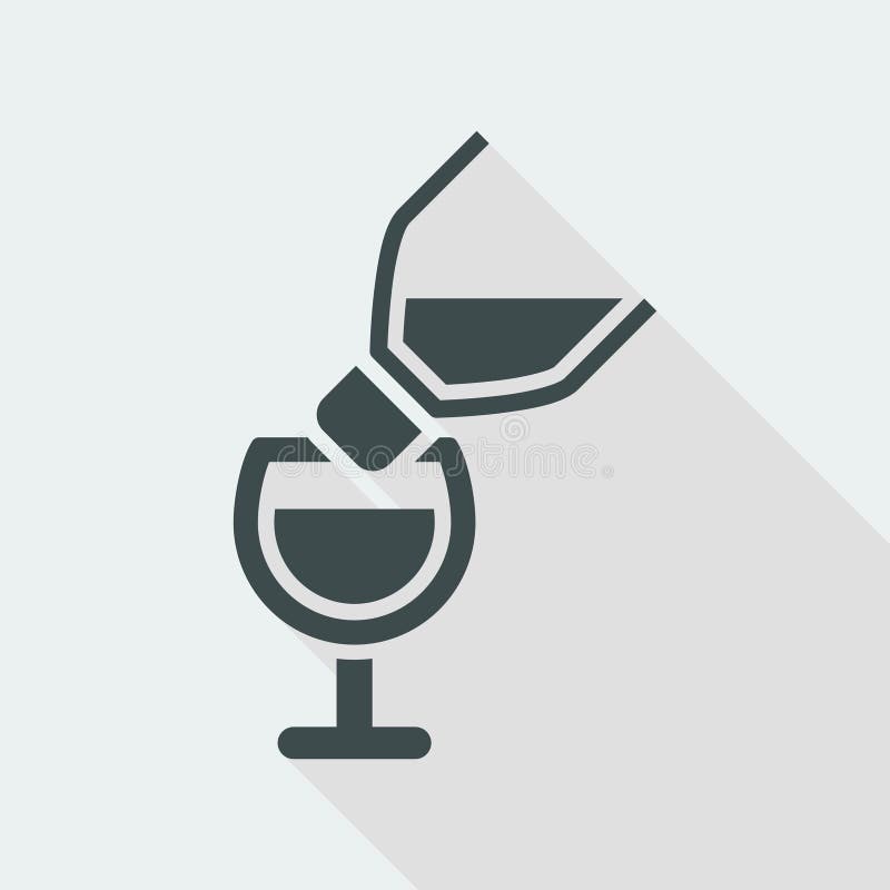 Vector Illustration of Single Isolated Wine Pour Icon Stock Vector ...