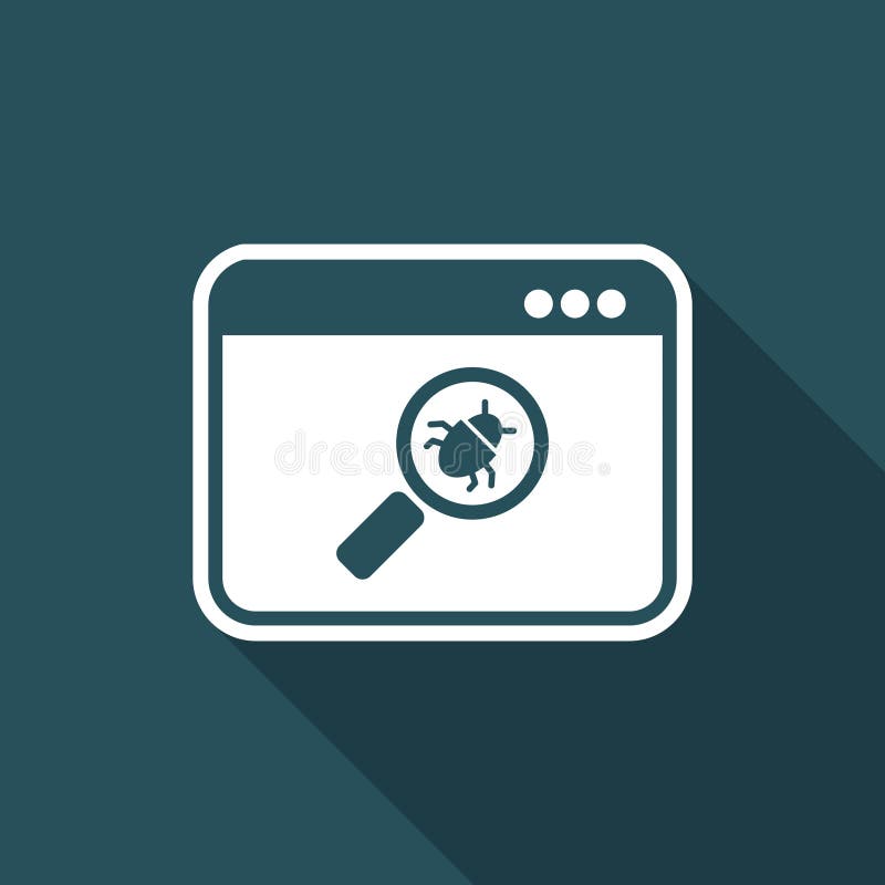 Virus Find - Vector Web Icon Stock Vector - Illustration of spam, error ...