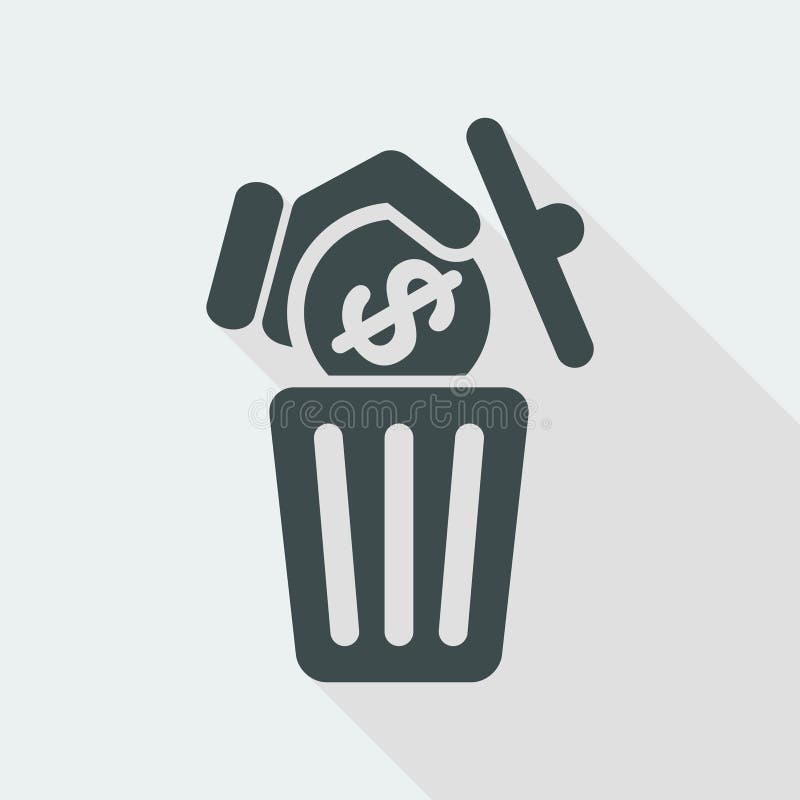 Waste of money stock vector. Illustration of rubbish - 117818798