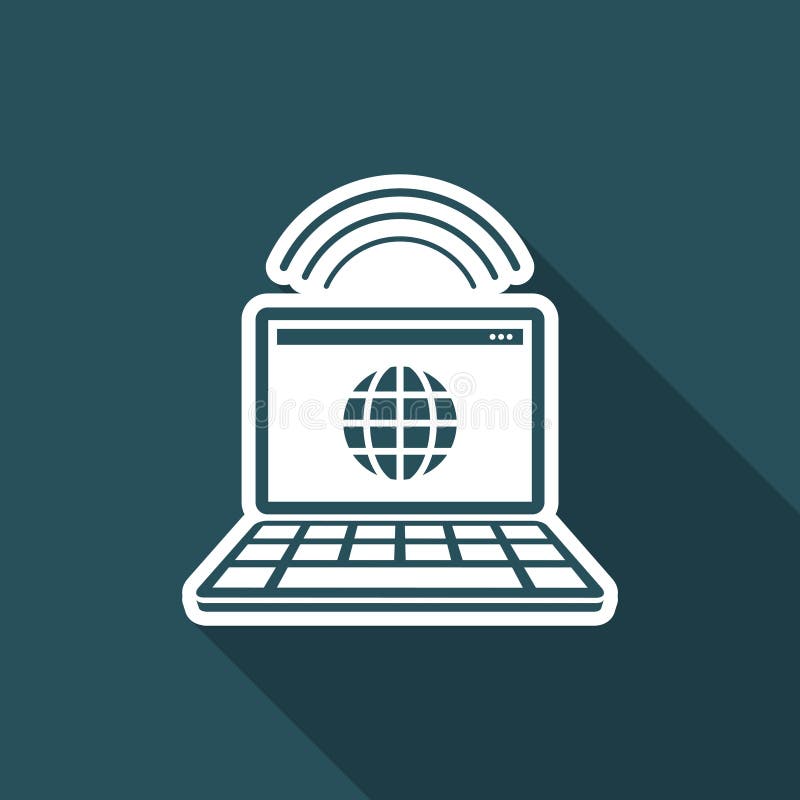 Web Connection - Flat Minimal Icon Stock Vector - Illustration of ...