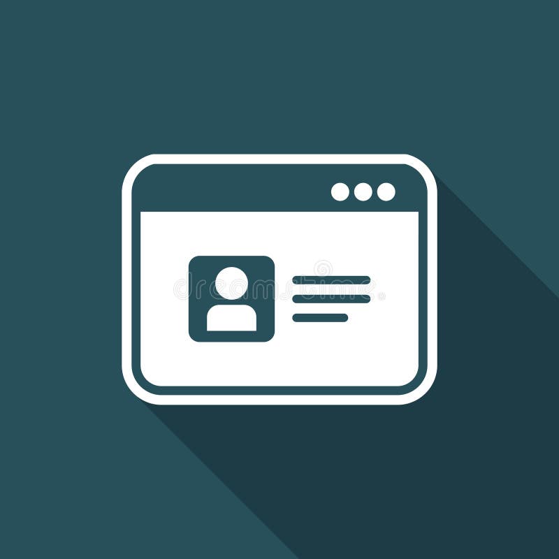 Web profile page icon stock vector. Illustration of vector - 96395561