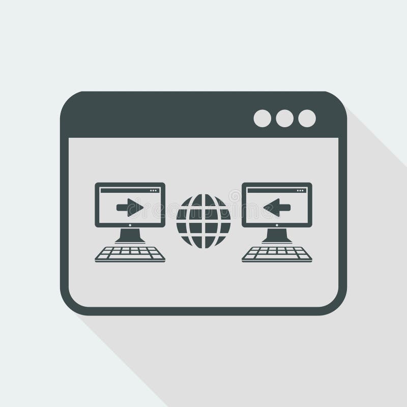 Web Transfer - Vector Flat Minimal Icon Stock Vector - Illustration of ...