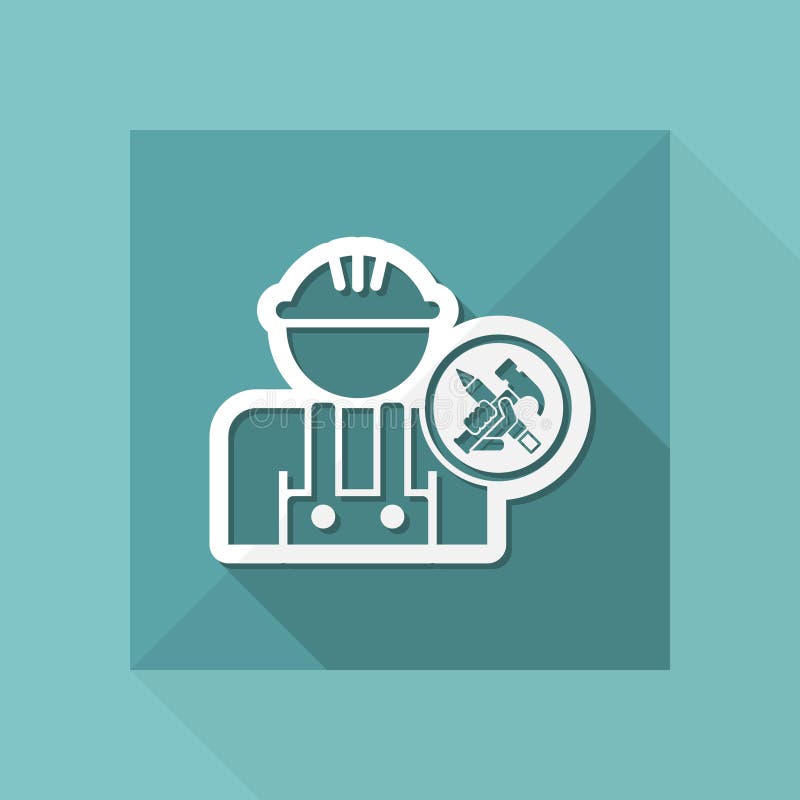 Worker icon stock vector. Illustration of occupation - 119147324