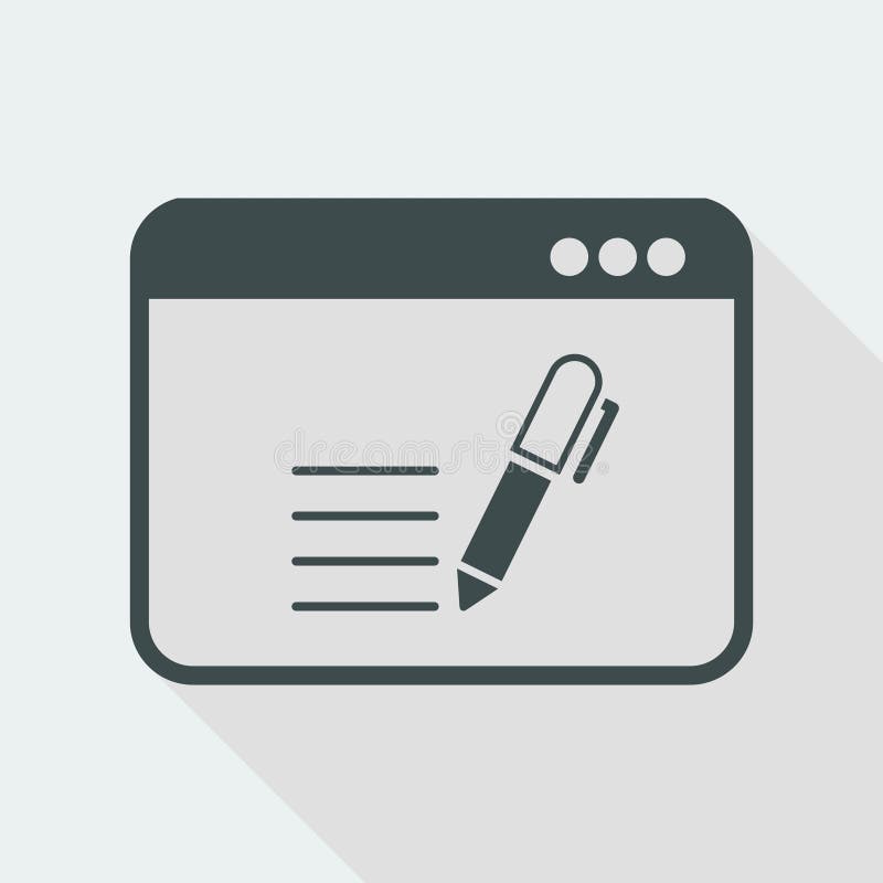 Writing Application - Vector Web Icon Stock Vector - Illustration of ...