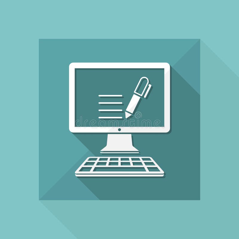Writing Application - Vector Web Icon Stock Vector - Illustration of ...