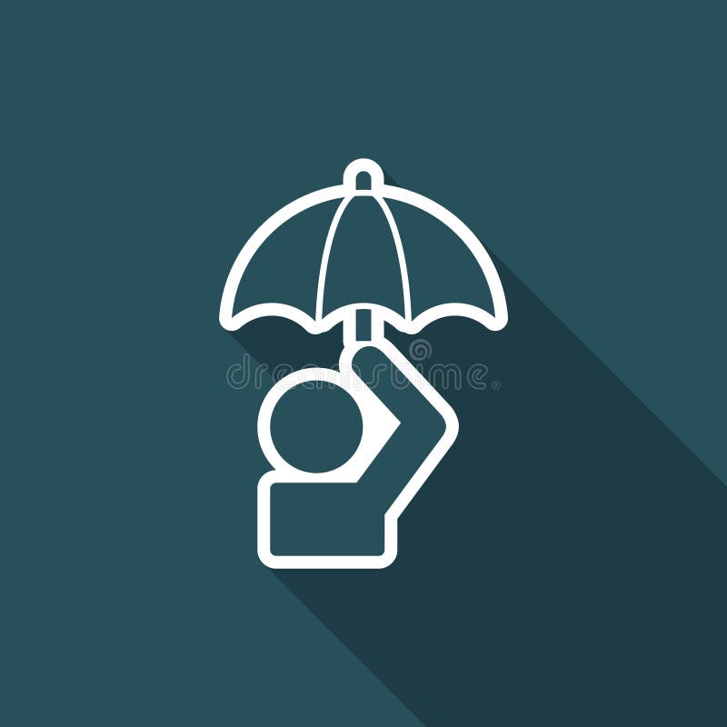 Yourself Protection- Vector Web Icon Stock Vector - Illustration of ...
