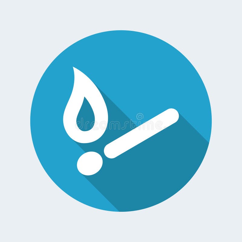 Vector Illustration of Single Isolated Fire Icon Stock Vector ...