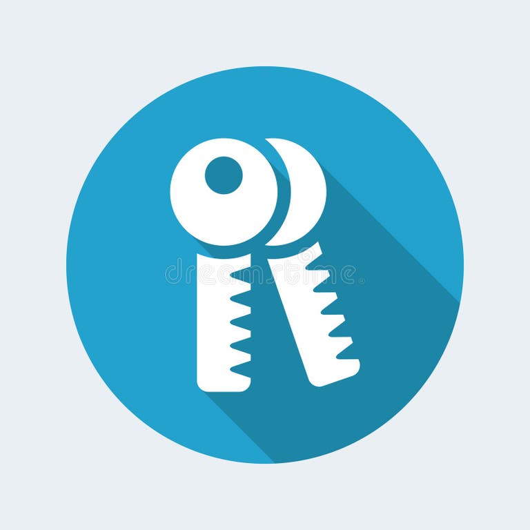 Vector Illustration of Single Isolated Keys Icon Stock Vector ...